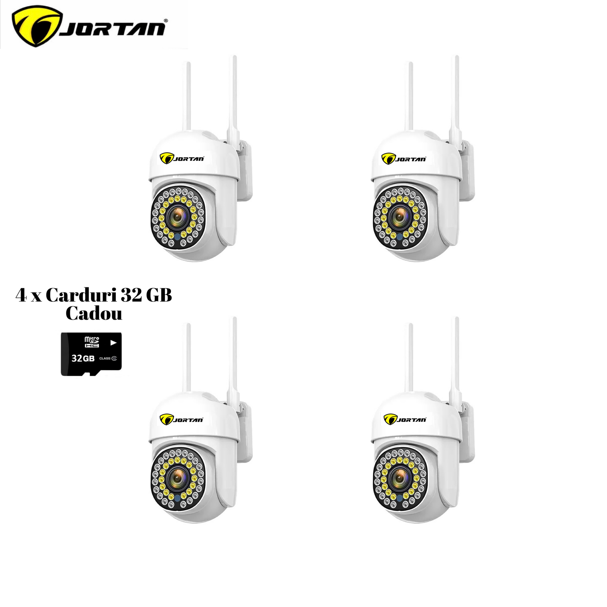 Set 4 X Camere de supraveghere, Smart IP, Jortan | Onlinegreentime
